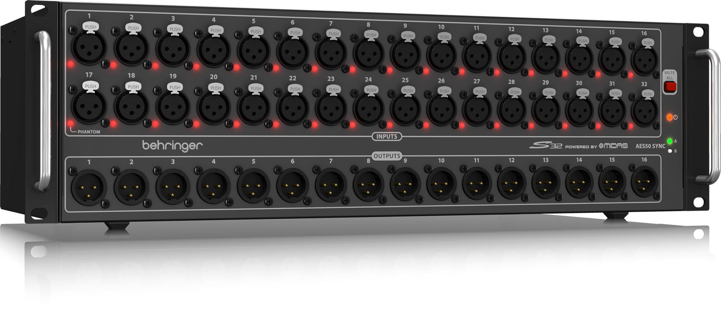 BEHRINGER S32 Digital Snake I-O Box with 32 Remote-Controllable Midas ...